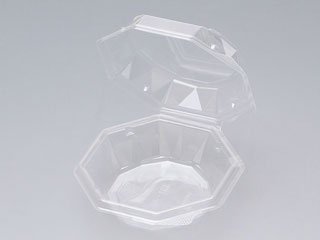 カチッとはまる嵌合(かんごう)タイプです。サイズ：124×124×33mm材質：OPS重量：9g商品コード00339606メーカー名福助工業サイズ124×124×33mm材質OPS重量9.00g電子レンジ不可種別一体型商品関連商品(バラ)華...