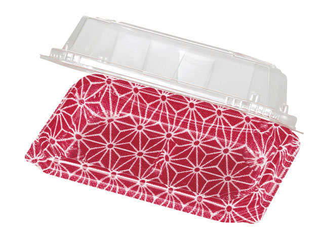 和菓子容器。閉めやすさ、開けやすさ、安全性にこだわりました。季節や行事に合わせた柄で売場を華やかに。和菓子2個用。サイズ：138×82×40mm材質：APET重量：7g商品コード00554189メーカー名エフピコチューパサイズ138×82×...