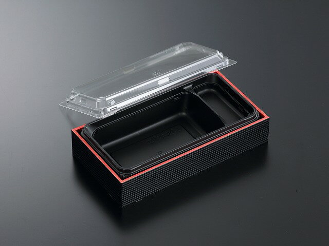 うな重やステーキ重など、お重弁当に最適な容器。本体・蓋セット商品です。本体のみレンジ対応可能。サイズ：208×111×47mm、[蓋高さ]17mm／材質：[本体]PSP+CT、[蓋]OPS／重量：22g商品コード00570947メーカー名中...