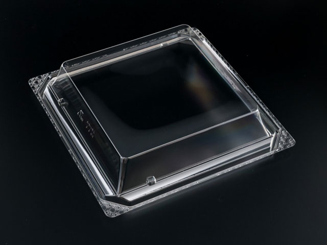 「バイオPET 美枠寿司」「バイオPS 美枠寿司」シリーズの蓋です。※本体は別売り。サイズ：185×185×40mm材質：バイオマスプラ重量：15g商品コード00629336メーカー名リスパックサイズ185×185×40mm材質バイオマスプ...