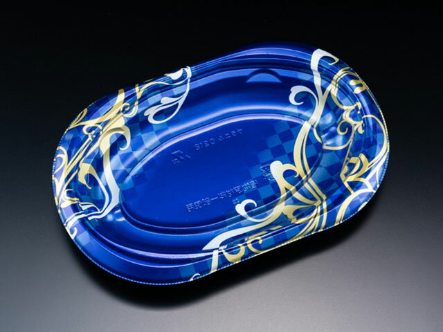 あんかけメニューも残さずさらえる安心深型プレート。従来品より5mm深くし、とろみのあるメニューや汁の多い総菜の盛付けも安心。底面はリブのない快適底面形状で、スプーンですくいやすく、残さず食べられます。蓋は別売り。エマブルー：洋食器モチーフと...