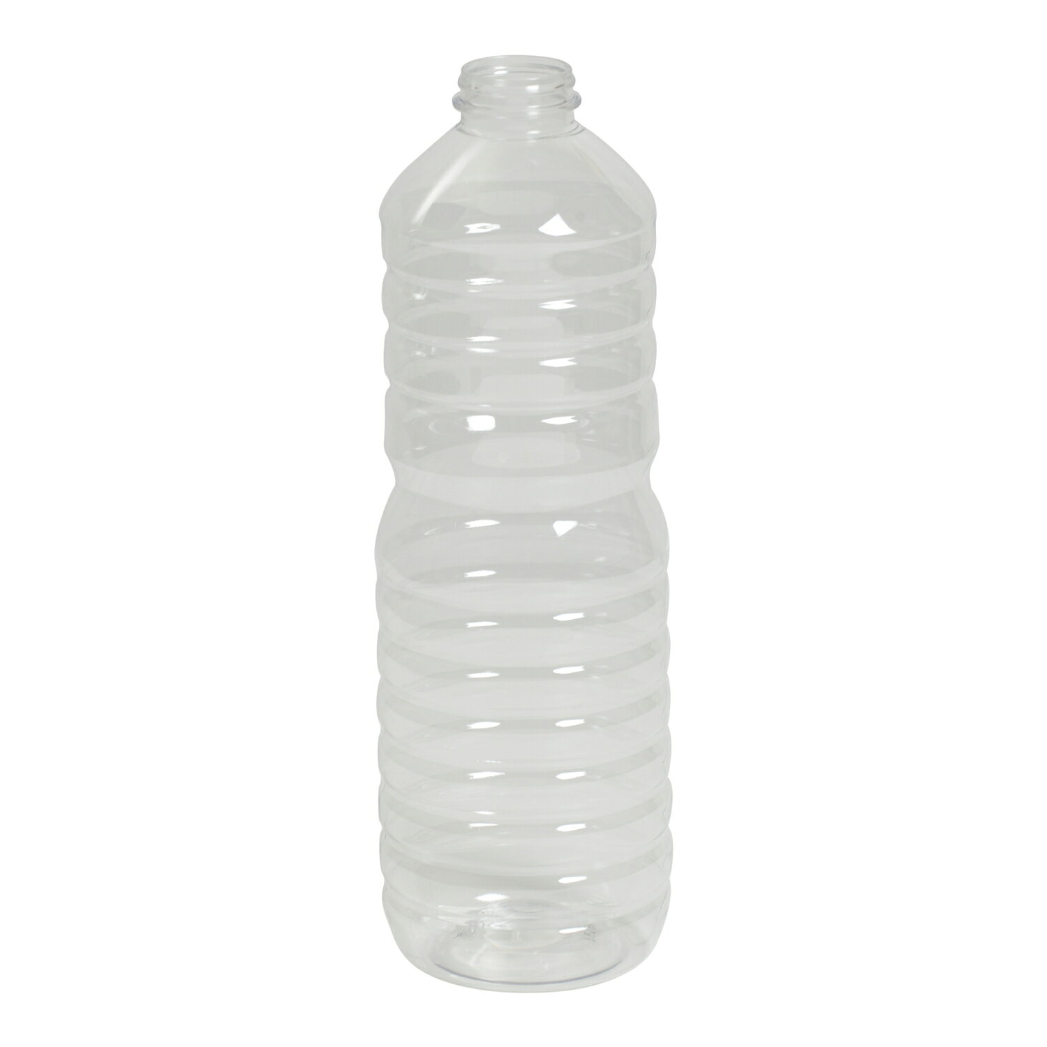 ドレッシングや調味料などの食品容器としてさまざまな用途を持つボトル。※キャップ別売り。※打栓機専用。キャップをはめる際は打栓機をご使用下さい。サイズ：φ81.4×254.3mm材質：PET重量：38.5g容量：1050ml色：透明商品コード...
