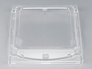 本体にしっかりと嵌る透明の嵌合蓋です。※本体は別売り。サイズ：173×173×10mm材質：OPS重量：11g商品コード00193757メーカー名シーピー化成サイズ173×173×10mm材質OPS重量11.00g電子レンジ不可種別蓋のみ対...