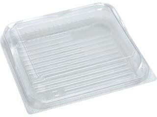 パチンとしまる嵌合折り蓋式容器。※サイズ表記は、蓋を閉じたときの外寸です。高さは、本体＋蓋の合計になります。サイズ：201×182×49(本体高さ21+蓋高さ28)mm／材質：OPS／重量：26g商品コード00204148メーカー名エフピコ...