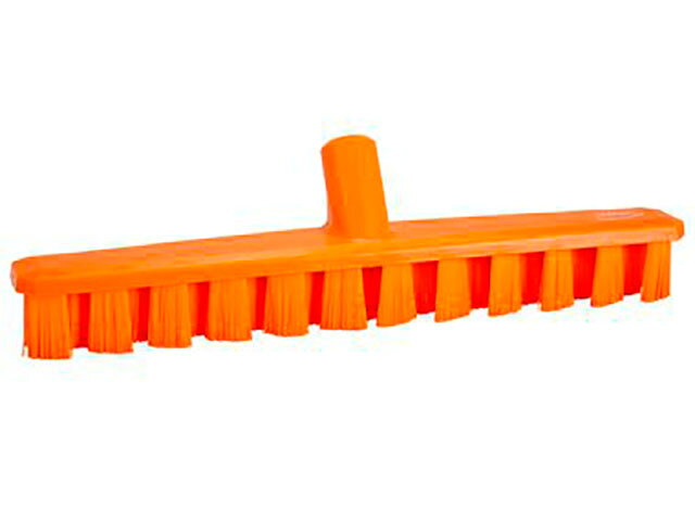 あらゆる床面に対応したハードタイプのデッキブラシです。硬い毛質のフィラメントは頑固な汚れに対しても効果的です。サイズ：390×50×高さ100mm、[毛丈]38mm、[線径]0.50mm重量：350g色：オレンジ[毛質]ハード商品コード00...