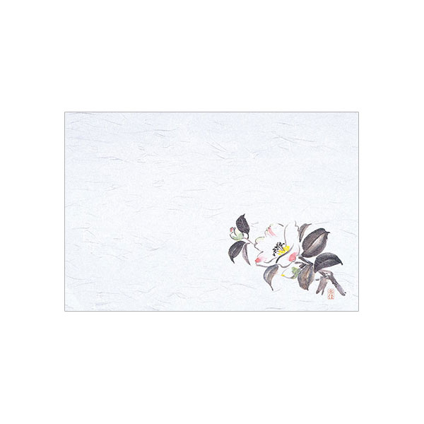四季それぞれ独特の深い趣を絵柄にしています。(使用時期：1月〜2月)サイズ：縦26.5×横39cm重量：7.2g商品コード00383355メーカー名マイン重量7.20g種別本体のみ関連商品(ケース)M30-203 四季紙 千寿 椿 100枚...