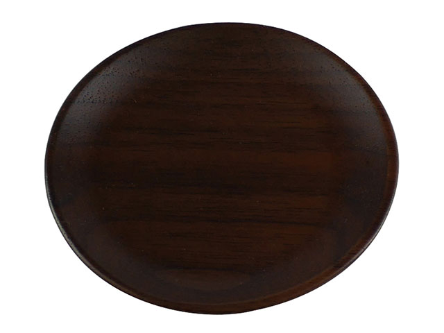 天然木(ウォルナット)を使用したプレート。おしゃれなカフェの雰囲気をおうちでも！食洗器使用不可です。ご注意下さい。サイズ：φ80×10mm材質：天然木(ウォルナット)重量：約13g商品コード00302701重量13.00g関連商品(バラ)V...