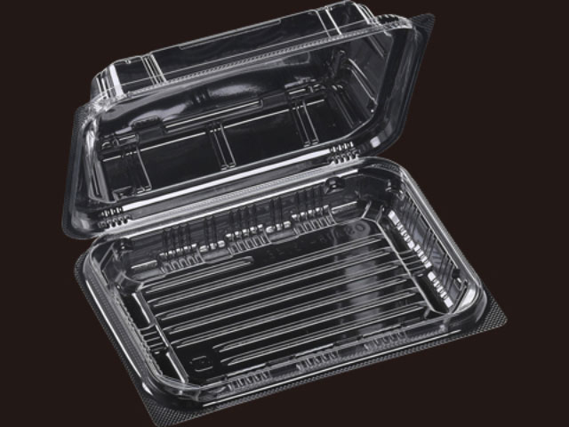 耐油・耐酸にすぐれた嵌合折り蓋式容器。開けやすく閉めやすい嵌合性。透明性が高く見栄え抜群。※サイズ表記は、蓋を閉じたときの外寸です。高さは、本体＋蓋の合計になります。サイズ：176×130×46mm材質：OPET重量：11.9g商品コード0...