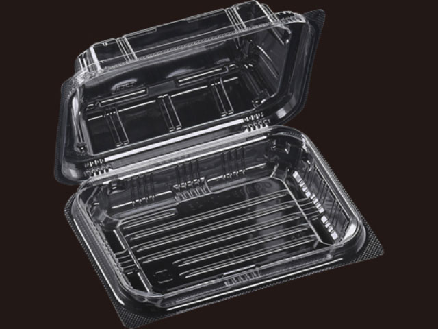 耐油・耐酸にすぐれた嵌合折り蓋式容器。開けやすく閉めやすい嵌合性。透明性が高く見栄え抜群。※サイズ表記は、蓋を閉じたときの外寸です。高さは、本体＋蓋の合計になります。サイズ：154×119×46(本体高さ22+蓋高さ24)mm／材質：O-P...