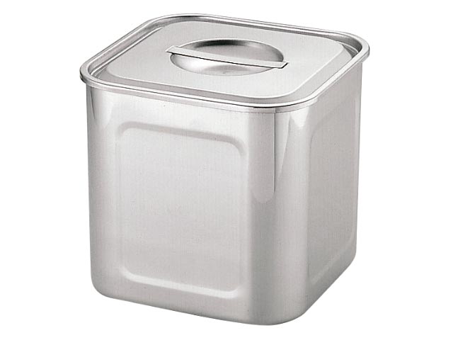 HACCP対応の角・深型のキッチンポット。サイズ：135×135×135mm材質：18-8ステンレス容量：2.3L商品コード00316534メーカー名YUKIWA関連商品(バラ)HACCP角深キッチンポット13.5 1点・注意事項：モニター...