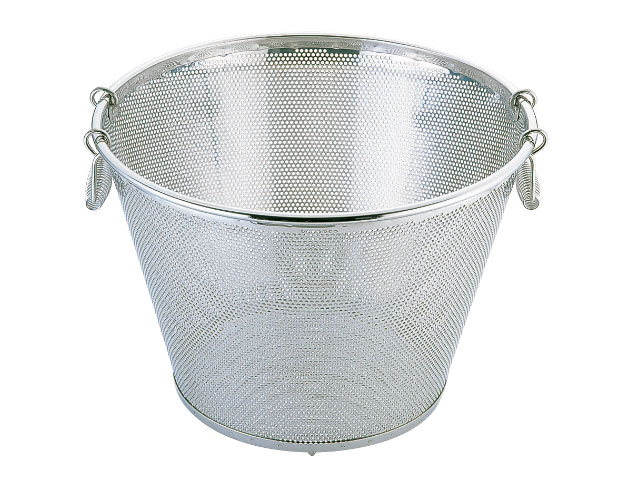 水やスープ等の液体を切るのに便利です。取っ手が付いて持ち易いです。サイズ：直径φ420×高さ310mm材質：18-8ステンレス商品コード00319432メーカー名YUKIWA関連商品(バラ)UK揚げザル深型425.0φ 1点・注意事項：モニ...
