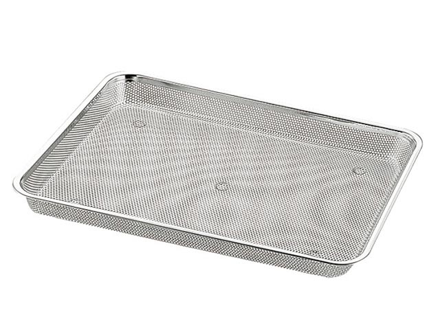 水切り油切りに使用できます。浅型のバットとして食材の下ごしらえ、仕込み等に便利です。サイズ：481×337×52mm、パンチ穴φ2.2mm材質：18-8ステンレス商品コード00319529メーカー名YUKIWA関連商品(バラ)UK パンチ浅...