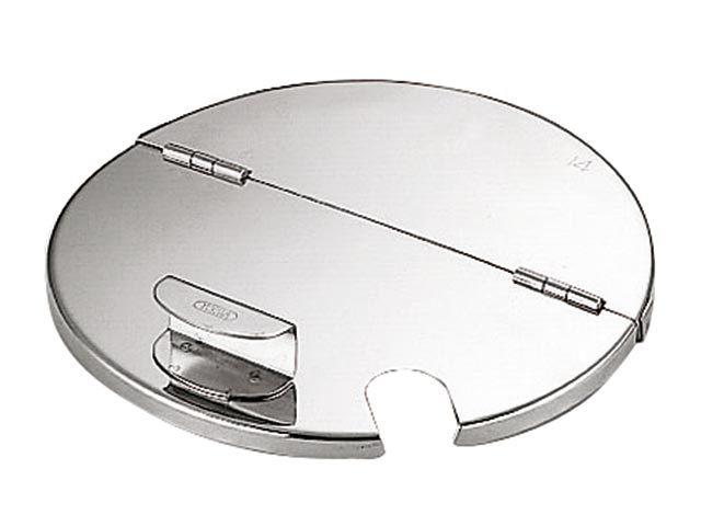 丸キッチンポット200mmφ用の割蓋。レードル等を差したまま蓋ができます。サイズ：直径φ200mm材質：18-8ステンレス商品コード00319616メーカー名YUKIWA種別蓋のみ対応付属品（別売）UK 丸・深型キッチンポット・目盛付20c...