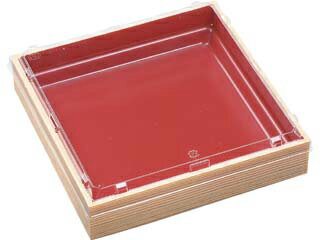 透明蓋付きの折箱。かぶせタイプ。※内装は別売り。サイズ：235×235×48mm／材質：PSP／重量：48g商品コード00354305メーカー名エフピコ重量48.00g電子レンジ不可種別セット商品対応付属品（別売）WPS-角235-235-...