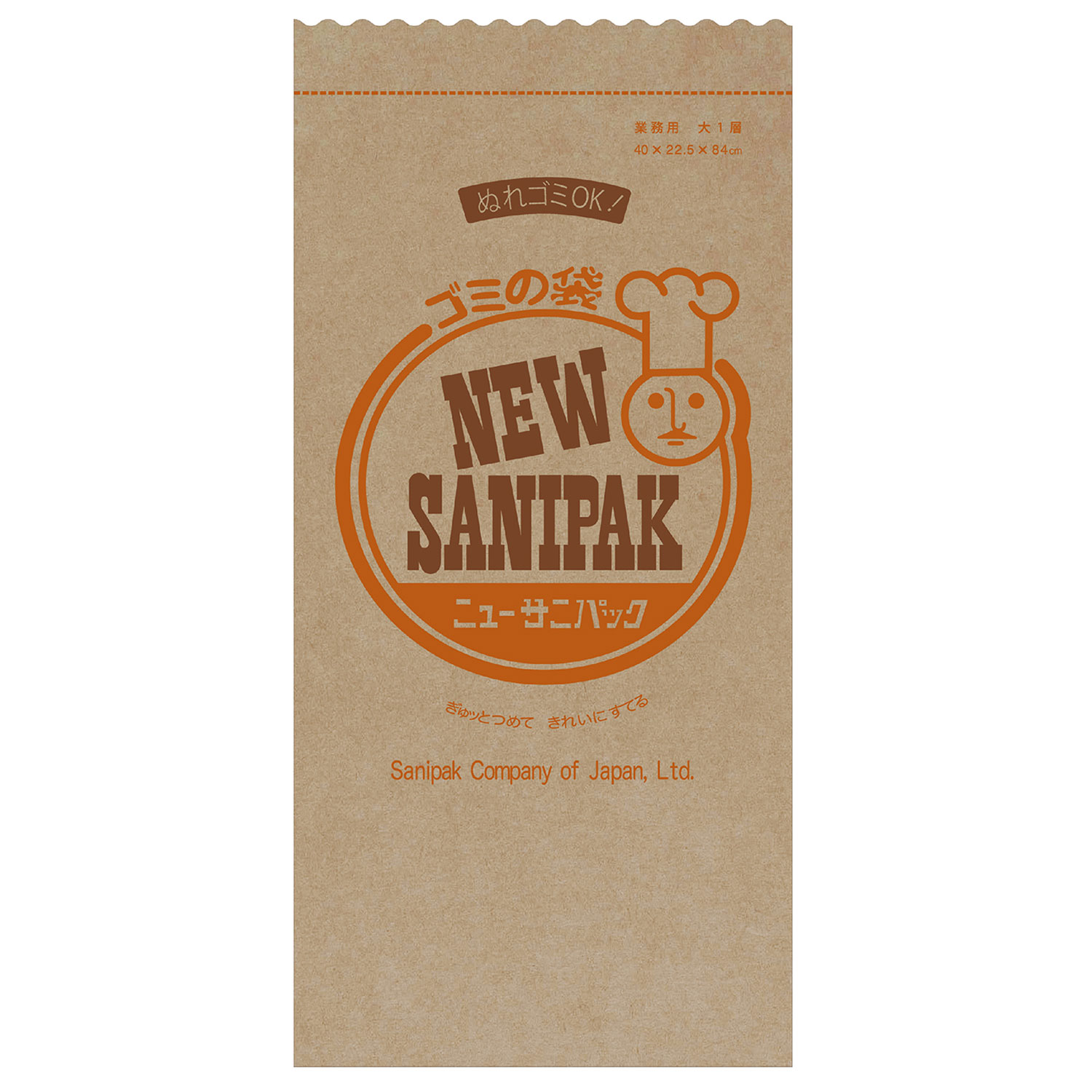 【100枚入り】内側にはポリラミ加工が施されているので水漏れも安心です。サイズ：巾400×長さ840×マチ225mm重量：194g材質：クラフト紙色：茶商品コード00391966メーカー名日本サニパックサイズ巾400×長さ840×マチ225...