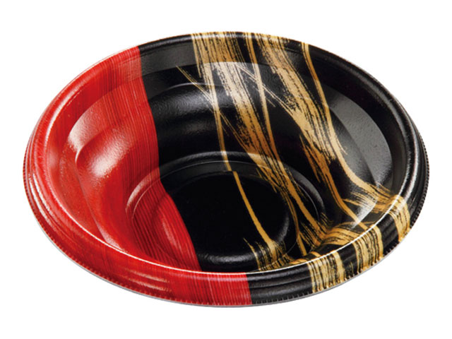 電子レンジ対応の丸型どんぶり容器。親子丼やカツ丼などに最適。※蓋は別売り。サイズ：φ163×46mm／材質：マルチFP／重量：4g商品コード00431373メーカー名エフピコ重量4.00g電子レンジ可種別本体のみ対応蓋（別売）T-MFP-丸...