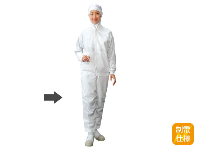 導電糸入りのため、静電気拡散性に優れており、帯電による生地表面への異物の付着を防ぎます。特殊繊維｢エアクロール｣を採用。吸汗・速乾性に優れ、白衣を衛生的に保ちます。ジャケットは別売り。サイズ：S、[ウエスト]62cm[ヒップ]110cm[股...