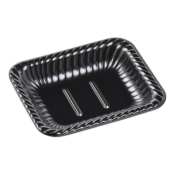 様々な用途に使える、サイズバリエーションの豊富なオードブル容器。イベントや催事を華やかに盛り上げます！照り焼きチキン・揚げ物盛り合わせなどに。※蓋は別売り。外嵌合タイプ。サイズ：169×141×27mm／材質：エコトレー／重量：4g商品コー...