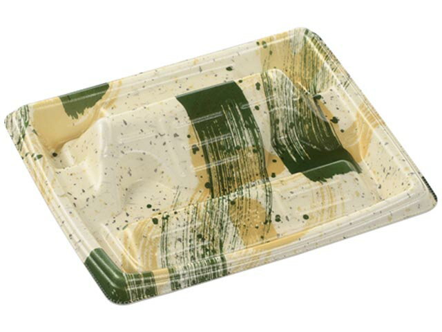 電子レンジ対応でボリュームよく盛り付けられる惣菜容器。耐熱素材だから油を切ってすぐ盛り付けられます。作業時間の短縮にも。底が盛り上がっており、商品にも売り場にもボリュームアップ！※蓋は別売り。サイズ：196×170×35mm／材質：マルチF...