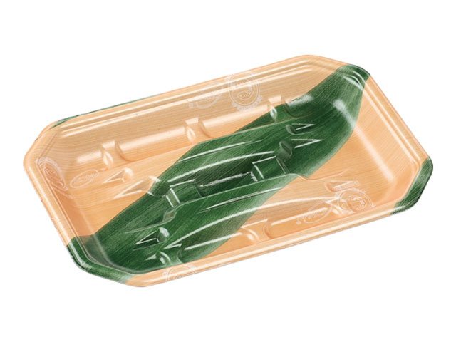 干物、切り身、肉まで用途は多数。高級感のある柄付きトレー。サイズ：225×150×22mm／材質：エコトレー／重量：5g商品コード00575094メーカー名エフピコ重量5.00g電子レンジ不可種別本体のみ関連商品(ケース)豊漁23-15(2...