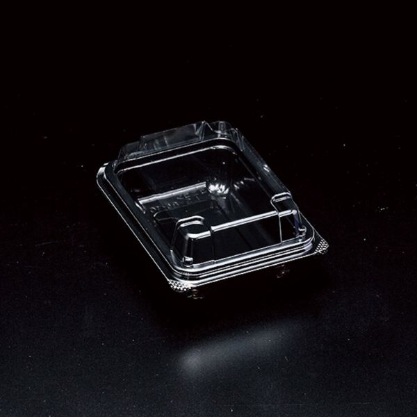 カチッとはまる嵌合(かんごう)タイプのフードパック。サンドイッチ等に。※サイズ表記は、蓋を閉じたときの外寸です。サイズ：125×95×高さ49(本体30+蓋19)mm／材質：OPS／重量：5.20g／容量：約160cc商品コード006203...