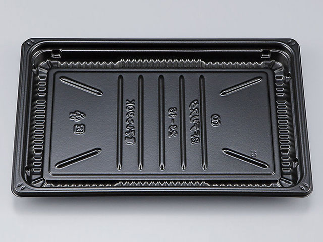 スタンダードな惣菜容器。どんなメニューにもマッチする黒色。容量：約190cc。サイズ：232×158×18mm材質：BF重量：13g容量：190ml商品コード00630441メーカー名シーピー化成サイズ232×158×18mm材質BF重量1...