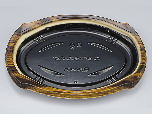 スタイリッシュなランチプレート。蓋天面が容器底面に嵌まるので段積みしやすく、くずれにくい。容量：約260cc。サイズ：252×182×26mm材質：BF重量：13g商品コード00631053メーカー名シーピー化成サイズ252×182×26m...