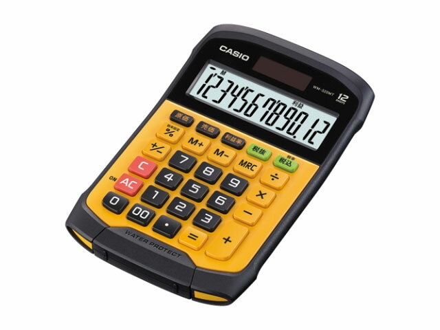 原価・売価・利益率の計算も便利。洗えるキーパッドを採用。防沫・防じん仕様。サイズ：168.5×108.5×33.4mm重量：175g商品コード00635875メーカー名カシオ重量175.00g関連商品(バラ)カシオ電卓防沫塵WM-320MT...