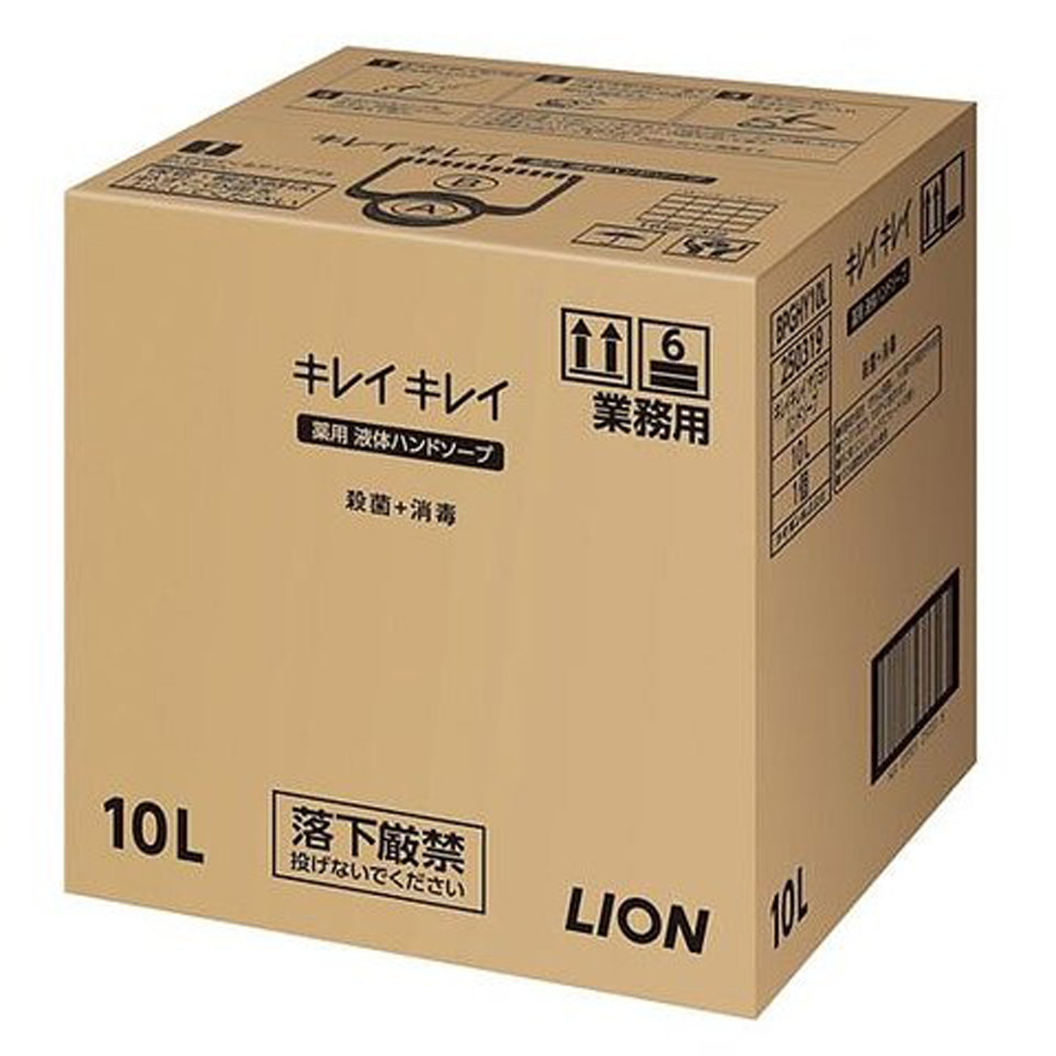 殺菌成分配合で手肌を清潔にする。薬用液体ハンドソープ。たっぷり泡立ち、すばやく泡切れます。100%植物洗浄成分使用。手に香りが残りにくいシトラスフルーティの香り。サイズ：246×251×246mm重量：11kg容量：10L商品コード0067...