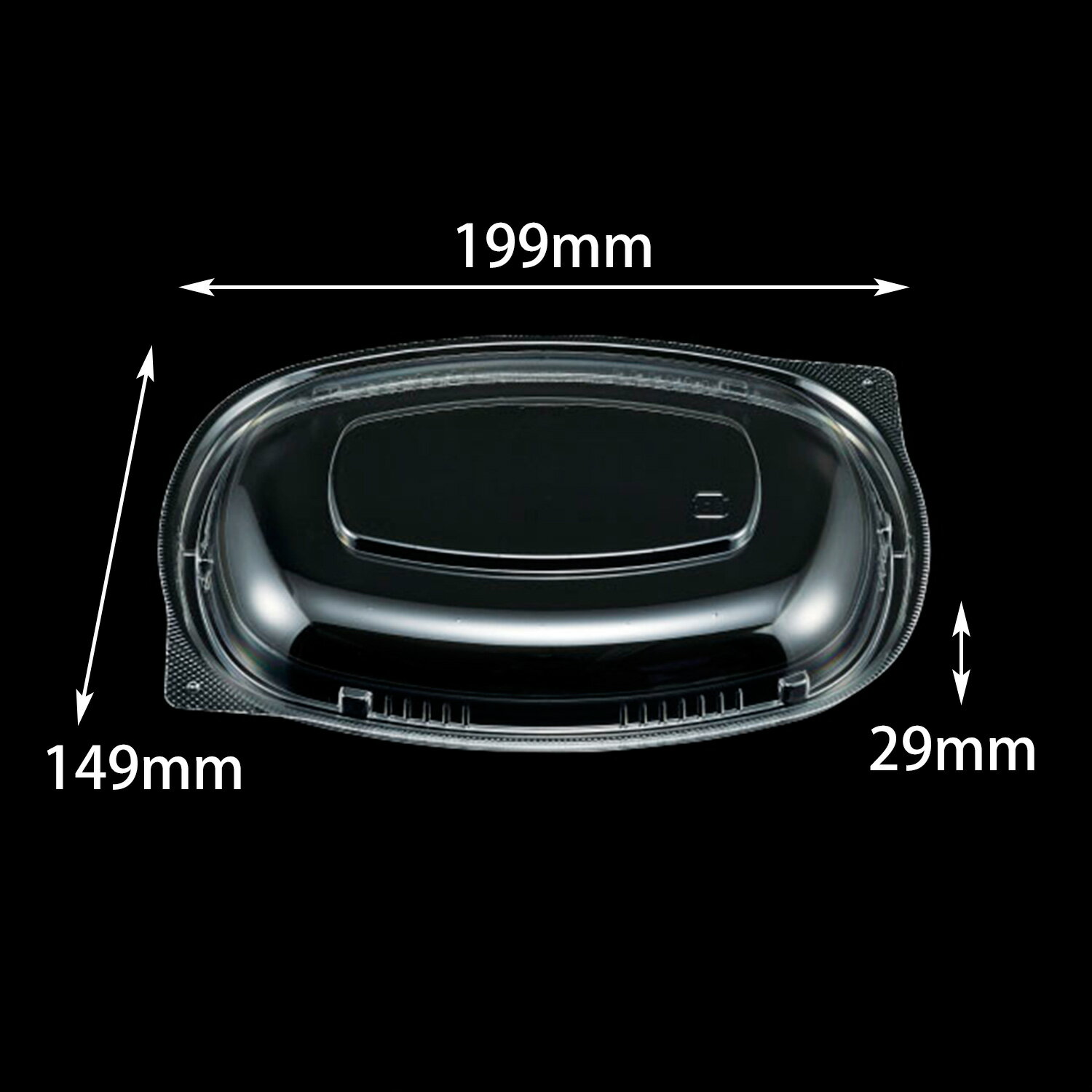大容量メニューに最適。汁漏れしにくい内嵌合蓋を採用。テイクアウトやデリバリー用としてもお薦め致します。※本体は別売り。サイズ：199×149×29mm材質：OPS重量：7.3g商品コード00685033メーカー名エフピコチューパサイズ199...