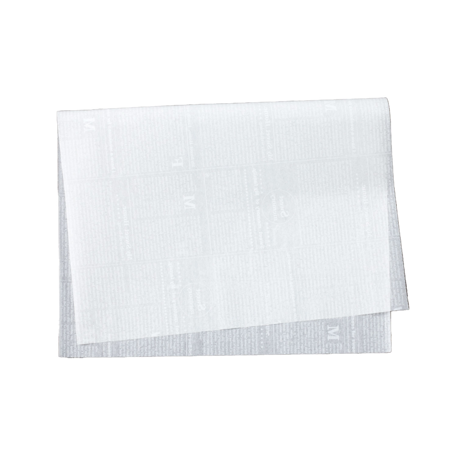 両面シリコン加工の業務用クッキングシート。ラッピングにも最適のデザイン入りタイプ。フレンチ天板サイズ相当です。耐油・耐熱・剥離性に優れています。オーブン対応。※デザインが正しく見える方が印刷面です。両面シリコン加工を施していますが、印刷面に...