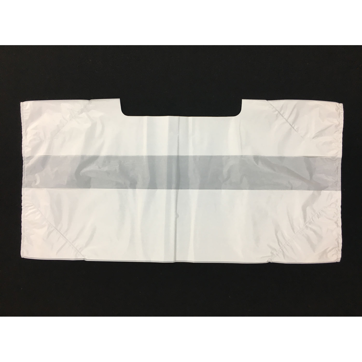 底は特殊加工でお弁当を水平に包む構造です。又、持ち手が外側に付いているので持ちやすい。サイズ：巾210×マチ130×長さ360mm材質：HDPE厚さ：0.015mm商品コード00415568メーカー名まつもと合成関連商品(ケース)外リップス...