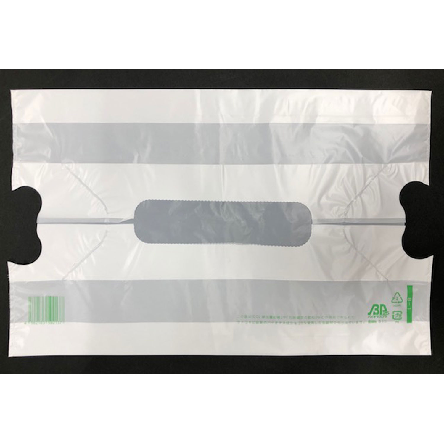 天然由来の原料(バイオマス原料)を25％配合しているため持ち帰り袋の無償提供にも対応出来ます。特許技術を取得した形状により、中に商品を入れた時に抜群の安定感を発揮します。商品を傾ける事なく快適に運ぶことが可能です。サイズ：巾240×マチ60...