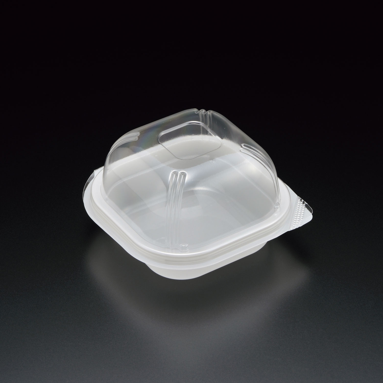 蓋・本体一対式ドーム容器。製菓製パン向け。サイズ：111×111×67mm／材質：OPS商品コード00415025メーカー名スミ電子レンジ不可種別一体型商品関連商品(バラ)ユニコン LS-角110ドーム W 100点関連商品(ケース)ユニコ...