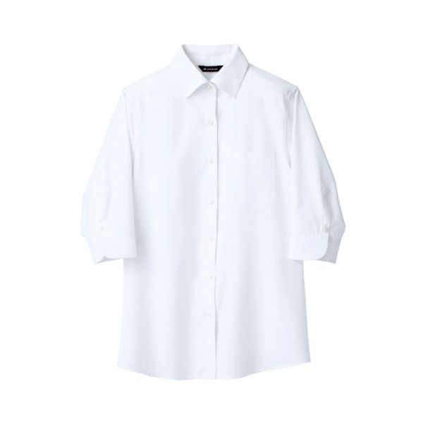 イージーケア性が嬉しいストレッチシャツ。透け防止とストレッチ機能付。サイズ：9号材質：交織ストレッチブロード(ポリエステル85%、綿15%)商品コード00428439メーカー名住商モンブランサイズ9号材質交織ストレッチブロード(ポリエステル...