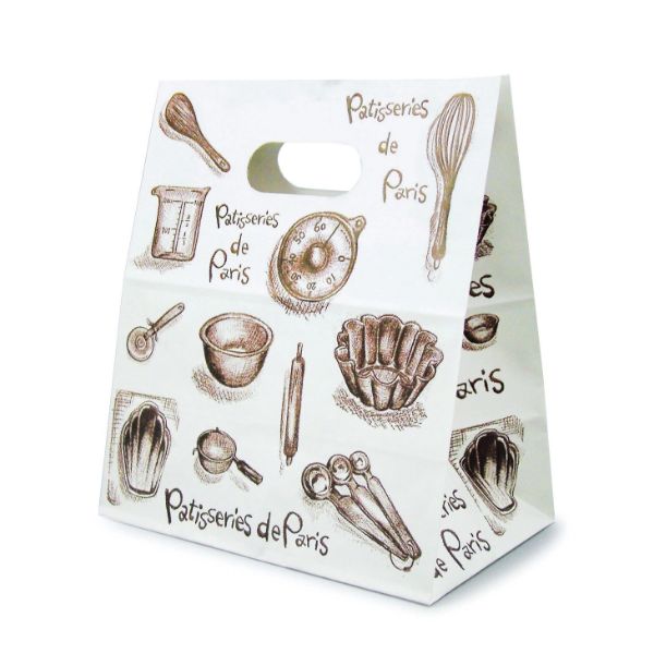 お持ち帰り紙袋。サイズ：160×90×180mm材質：紙商品コード00465135メーカー名石渡サイズ160×90×180mm材質紙関連商品(ケース)手提げ袋 グリップバック パティシエ S 1000点・注意事項：モニターの発色によって色が...