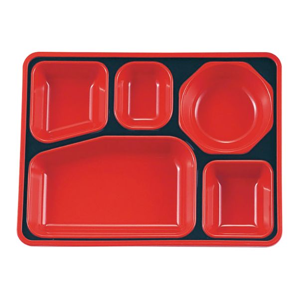 スタンダードサイズの5仕切のお弁当箱です。標準的な仕切で盛り付けやすい商品です。サイズ：230×174×49mm材質：PP商品コード00446167メーカー名タカギ産業サイズ230×174×49mm材質PP電子レンジ可種別セット商品対応付属...