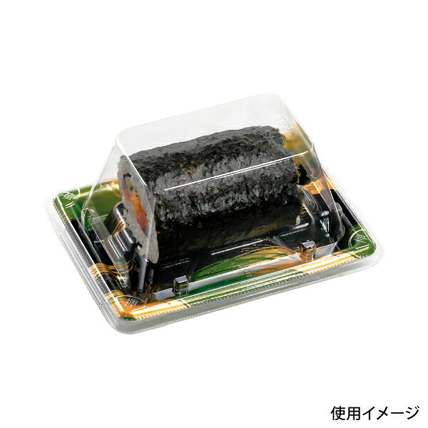 太巻専用容器。巻ハーフ1本用。底面ステージ形状でボリューム感をアップ。※蓋は別売り。サイズ：152×111×26mm／材質：PSP／重量：2.8g商品コード00243480メーカー名エフピコ重量2.80g電子レンジ不可種別本体のみ対応蓋（別...
