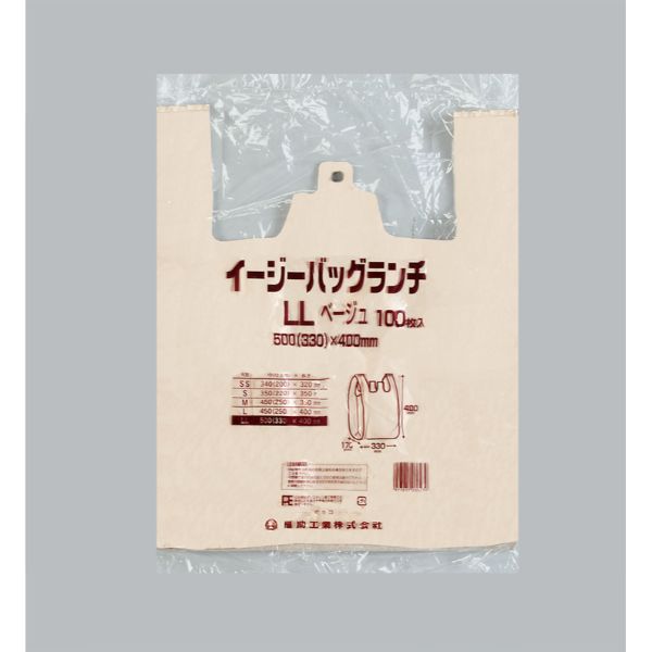 エンボス加工を施していて、口開きが良い商品です。弁当容器等の持ち帰り用袋に最適です。サイズ：巾500(仕上巾330)×長さ400mm、[厚み]0.012mm材質：HDPE重量：3.9g商品コード00359267メーカー名福助工業サイズ巾50...