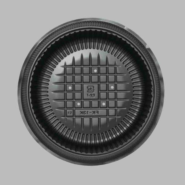本体、蓋、中皿の3点式嵌合容器です。「ご飯と具材」、「スープと麺」が分かれており、食べる直前に出来たての食感やおいしさを訴求することができます。輸送効率が良い一体型容器です。本体、中皿が耐熱素材でレンジアップ可能です。[本体]ごはん約350...