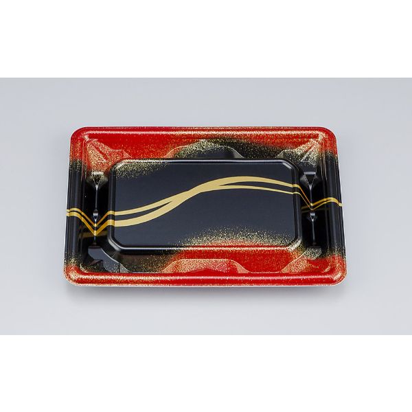 切り落とし小用。蓋は別売り。スッキリとしたフォルムに豊富なカラーバリエーションを取り揃えた刺身容器。[機能](1)ガラスのような透明感を実現した「クリアエッジ」嵌合蓋で鮮度感をアピール。(2)安定した積み重ね。用途例刺身、切り落とし、冷惣菜...