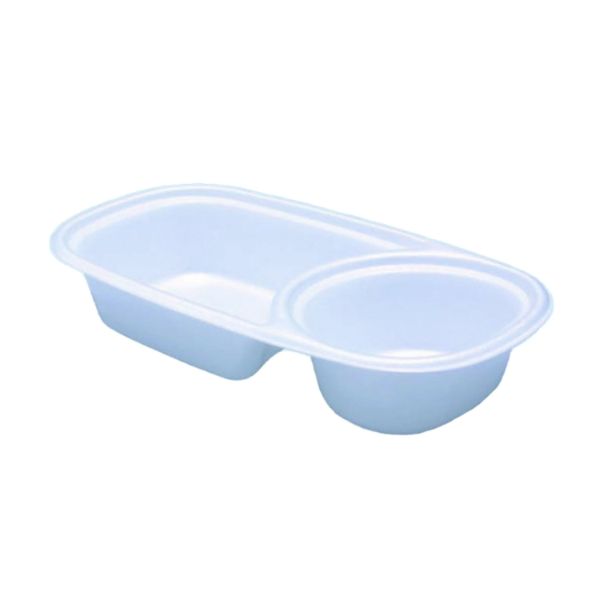 ごはんとルーが仕切られたカレー容器。大（特大用と共用）の蓋にはスプーンをセット出来るスペースがあります。サイズ：133×243×13mm材質：PSP+PSラミ重量：12.5g商品コード00697080メーカー名青葉紙業サイズ133×243×...