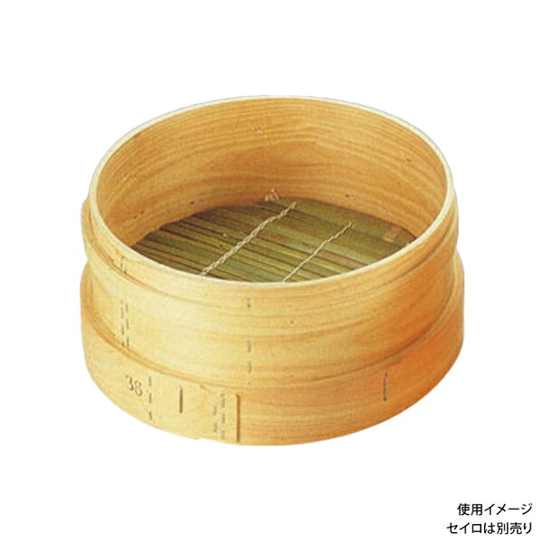 スダレのみ。セイロは別売りです。※木蓋は和セイロと同じサイズを御使用ください。[AKB02]厚手サワラ木蓋・[AKB05]スプルス木蓋等商品コード00281472サイズφ400mm材質桧製・注意事項：モニターの発色によって色が異なって見える...