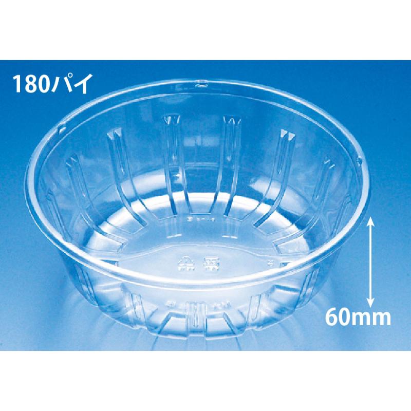 サラダや冷麺に最適な丼型クリアカップ。本体のみ、蓋・中皿は別売りです。サイズ：φ180×60mm材質：バイオマスプラ容量：1100ml原産国／製造国：日本商品コード00789820メーカー名リスパックサイズφ180×60mm材質バイオマスプ...