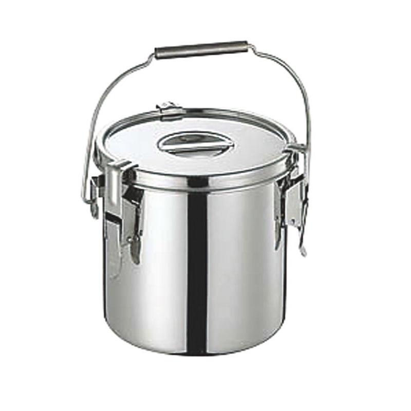 ソース・しょう油・各種タレに強いモリブデンステンレス製。パッキン付きで漏れ防止。サイズ：内径φ160×高さ160mm材質：モリブデン鋼容量：3.2L品番：029031商品コード00466452メーカー名大屋金属サイズ内径φ160×高さ160...