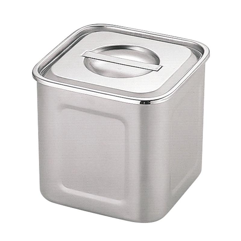 手無。サイズ：80×80×深さ80mm材質：18-8ステンレス容量：0.46L品番：016095商品コード00466728メーカー名三宝産業サイズ80×80×深さ80mm材質18-8ステンレス容量0.46L対応蓋（別売）UK 18-8角キッ...