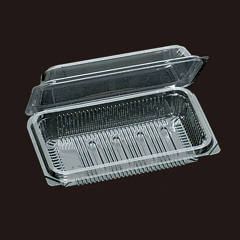 サンドイッチ1/2カット用に最適な容器です。本品は、二点嵌合容器となります。手前の2点を嵌合するだけで封をすることができます。サイズ表記は、蓋を閉じたときの外寸です。高さは、本体＋蓋の合計になります。サイズ：[本体]169×103×44mm...