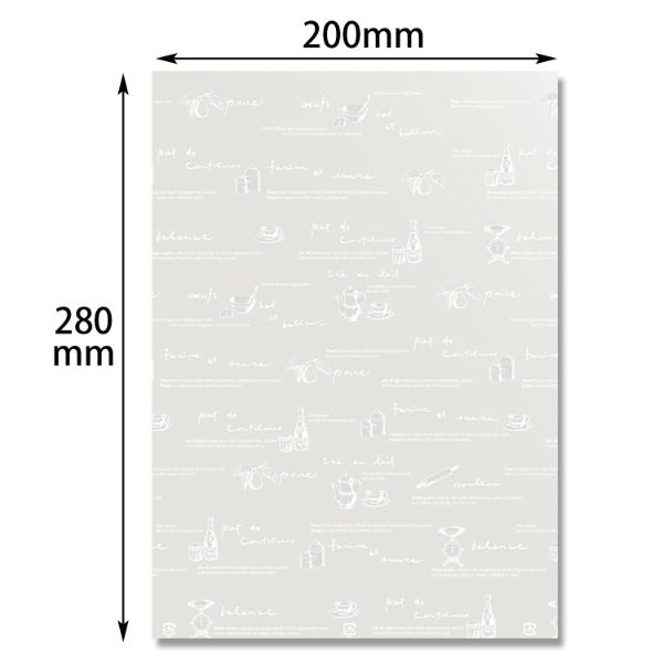 キッチンをイメージしたモチーフをデザインしたクリスタルパックです。 パッキンを詰めたり、リボン・タイ・シールの組み合わせで様々なラッピングができます。サイズ：厚0.03×幅200×高さ280mm、[厚さ]0.03mm材質：OPP重量：3.0...