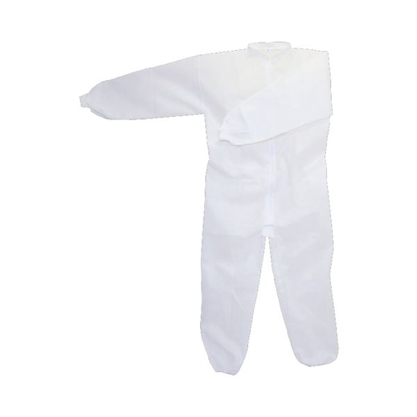 スタンドカラータイプにより襟元への異物残存を予防します。袖口フライス仕様でフィット感に優れています。非常に軽くて動きやすい素材です。通気性に優れムレにくいです。サイズ：適応身長170-180cm適応胸囲90-98cm材質：不織布、ポリプロピ...