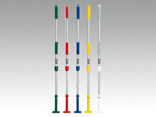 ハンドル1本の柄で長さ調節ができる便利な伸縮タイプのハンドルです。作業シーンに合わせて、使いやすい最適サイズに調節できます。サイズ：[全長]最短：約1110mm、[最長]約1800mm材質：[頭]ポリプロピレン、[柄]アルミパイプ(伸縮)、...